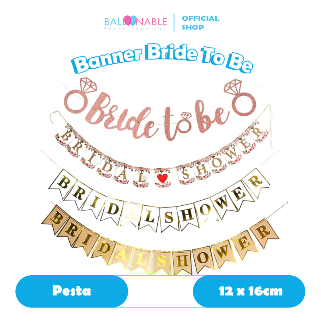 Jual Banner Bridal Shower | Bride To Be | Shopee Indonesia