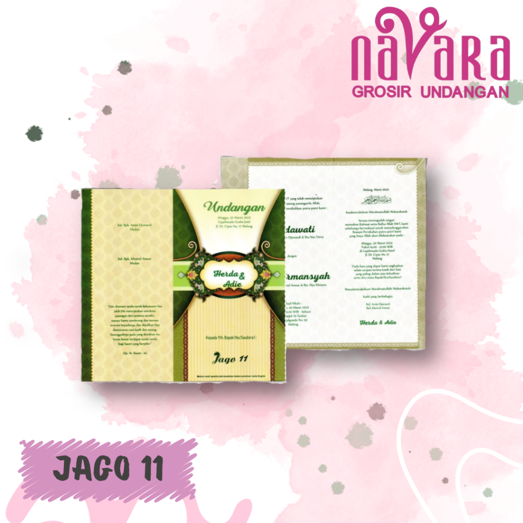 Jual Blangko undangan atau kertas undangan pernikahan merek JAGO 11 ...