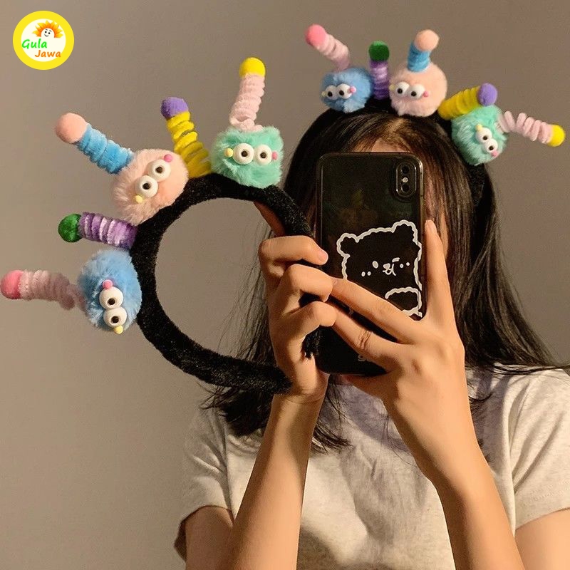 Jual Jepit Rambut Korea Kekinian Bando Bulu Pegas Anak Dan Dewasa Motif ...