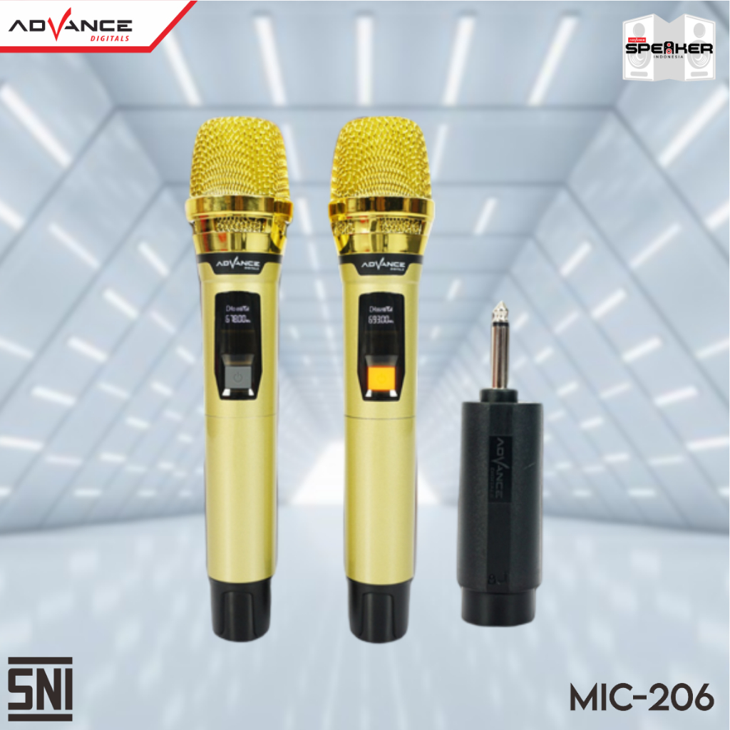 Jual New Advance MIC-206 Mic Wireless Murah 2 Mic Mix Karaoke Suara ...
