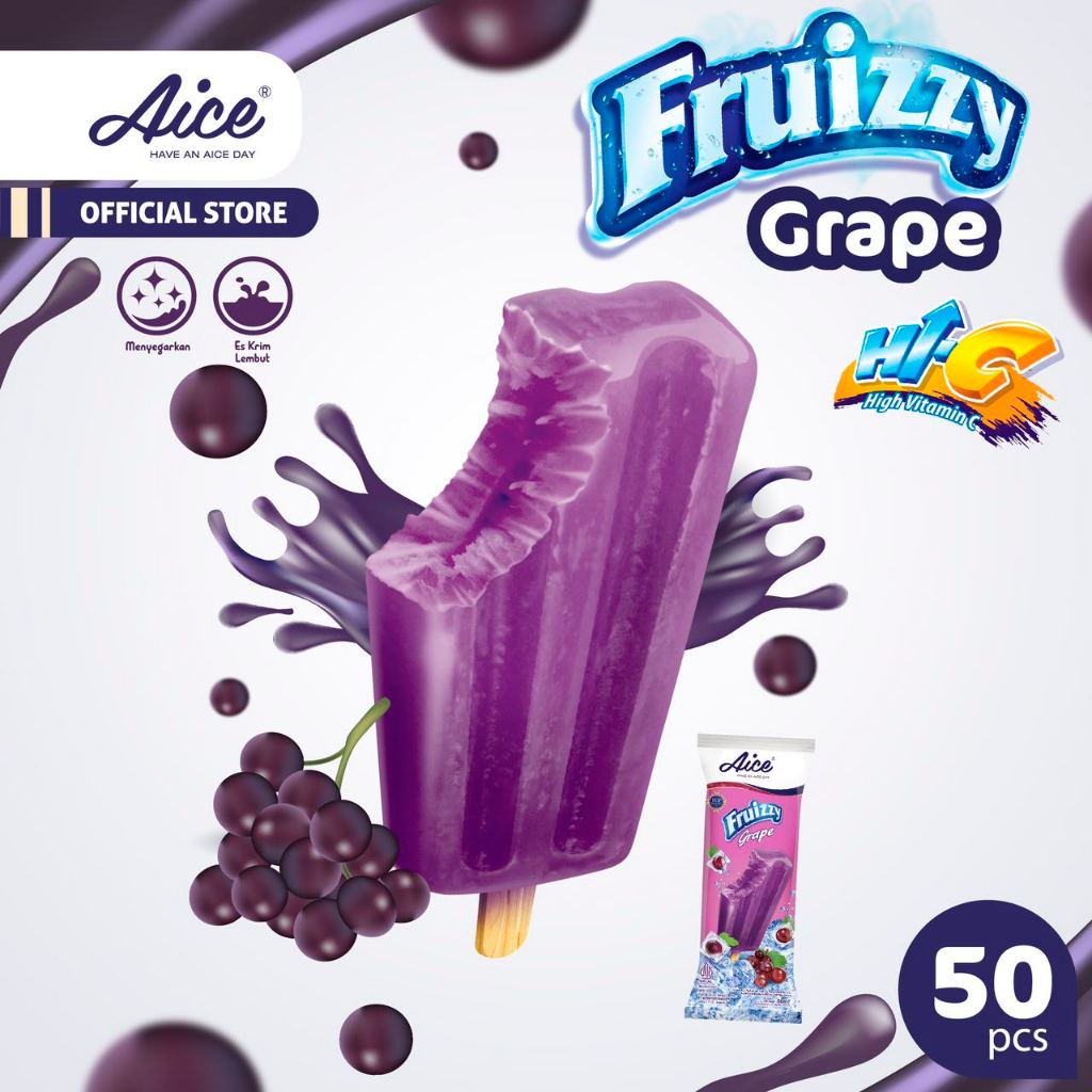 Jual Aice Ice Cream Fruizzy Grape 70ml (1 Karton = 50 pcs) Es Krim ... Jual Aice Ice Cream Fruizzy Grape 70ml (1 Karton = 50 pcs) Es Krim ...