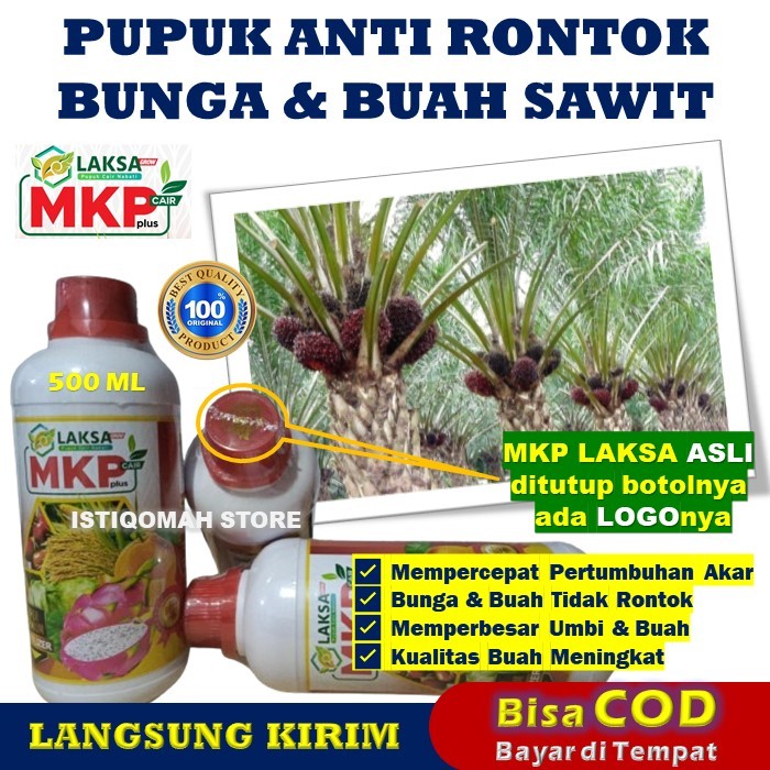 Jual Pupuk Buah dan Bunga Kelapa Sawit Anti Rontok MKP LAKSA GROW 500ML Pupuk Buah Kelapa Sawit ...