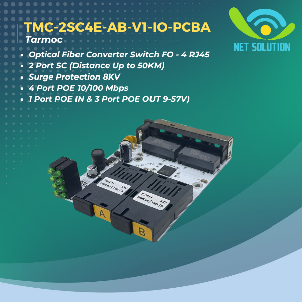 Jual Tarmoc TMC-2SC4E-AB-V1-IO-PCBA | Media Converter Switch 2FO 4LAN / 2 FO 4 LAN 10/100Mbps ...