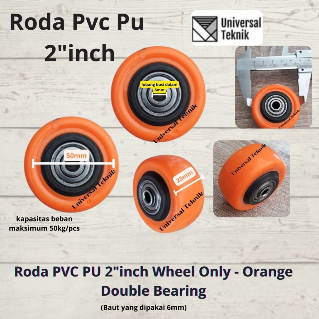 Jual Roda saja Pvc/Pu 2 inch - Bearing Wheel Only 2 inch Roda saja ...