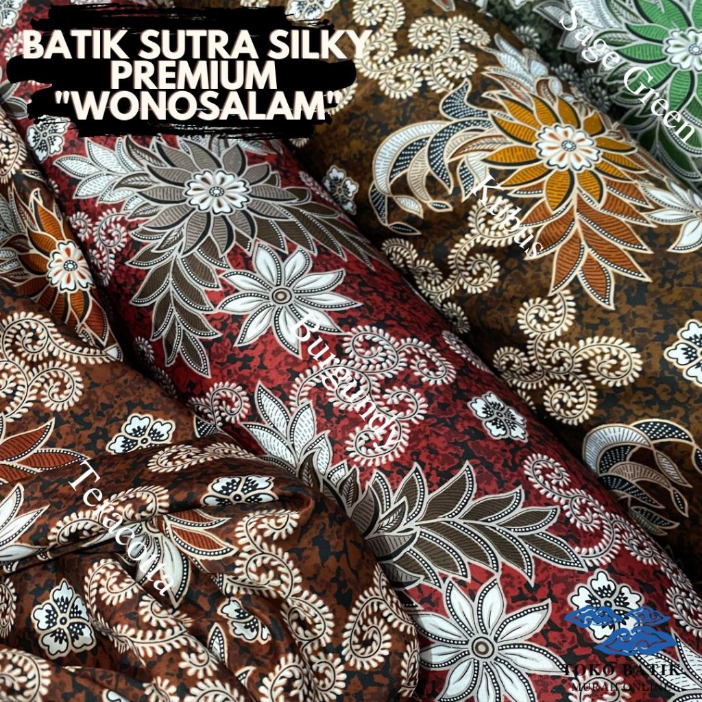 Jual Kain Batik SUTRA Silky Super Premium Foil HALUS LEMBUT Kode MOTIF ...