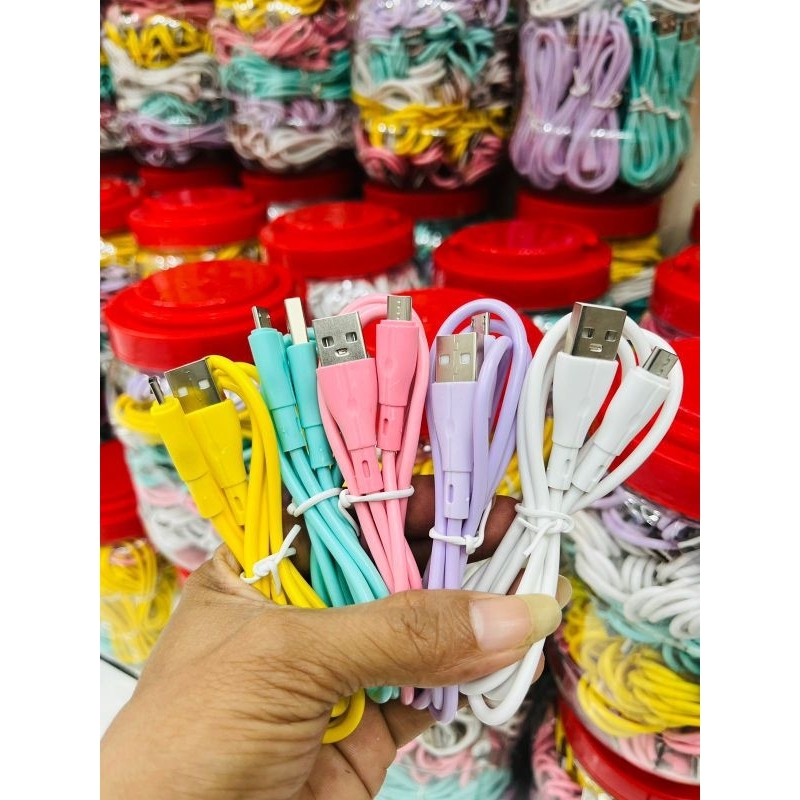 Jual Kabel Data HP Macaron - Micro USB & Type C | Shopee Indonesia