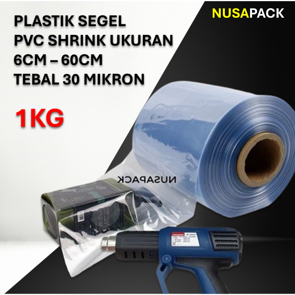 Jual plastik segel pvc shrink ukuran 6 cm sd 60cm 1kg | Shopee Indonesia