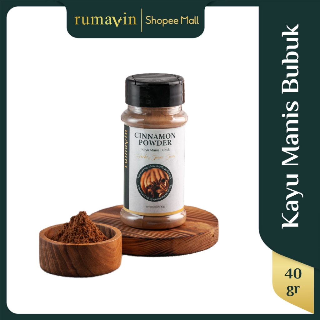 Jual Rumavin - Premium Rempah Cinnamon Powder / Kayu Manis Bubuk Botol ...