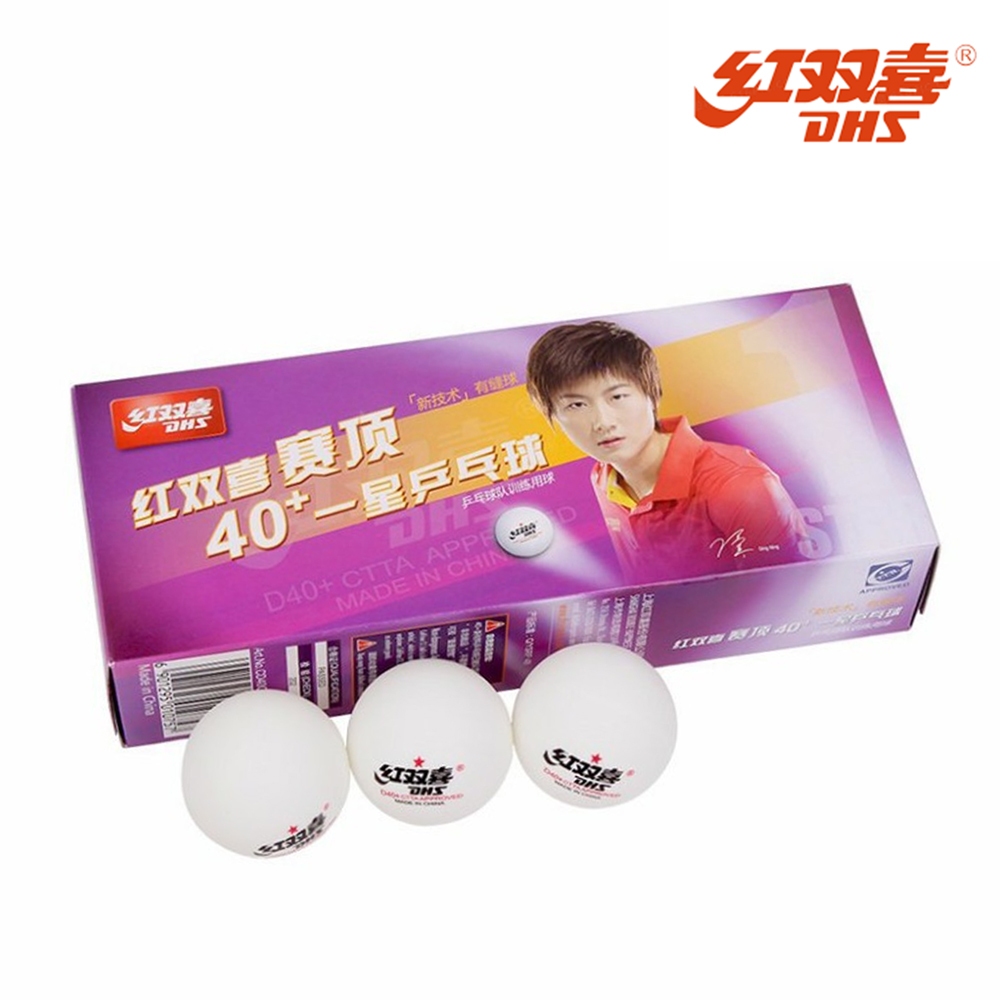 Jual Bola Tenis Meja DHS 40+ Bintang 1 Putih isi 10 bola | Shopee Indonesia