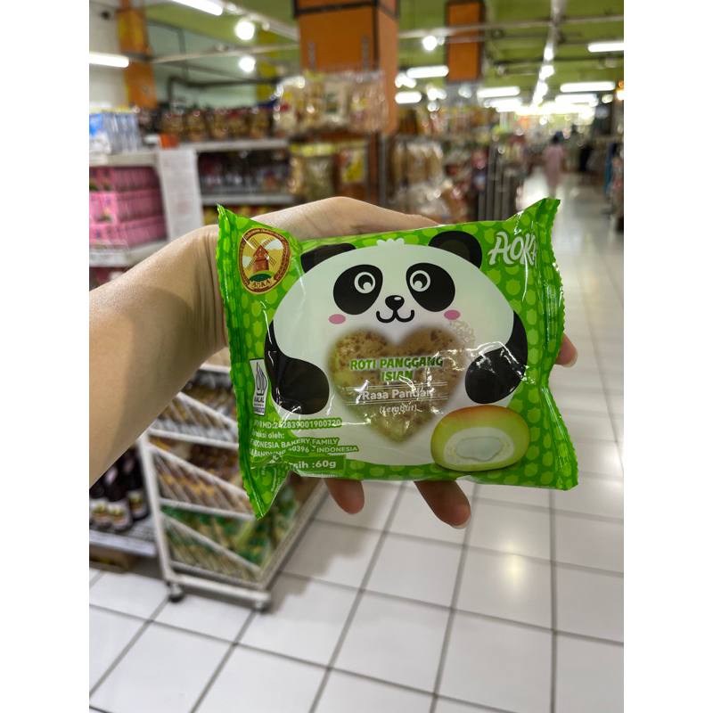 Jual aoka roti isi pandan - aoka panda - aoka roti panggang isi pandan ...