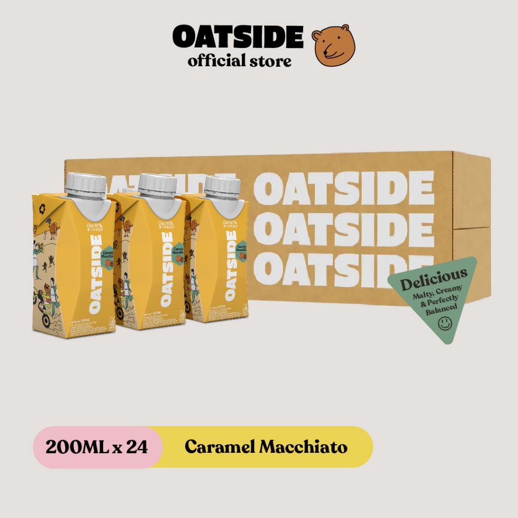 Jual OATSIDE Mini Cap Oat Milk Caramel Macchiato 200ml (24 pcs ...