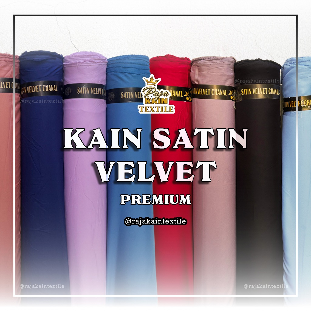 Jual Kain Satin Velvet PREMIUM Grade A Bahan Saten Bridesmaid Quality ...
