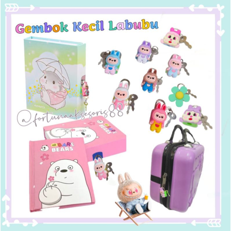 Jual GEMBOK LABUBU VIRAL / GEMBOK DIARY LABUBU LUCU / GEMBOK BABY CRY ...