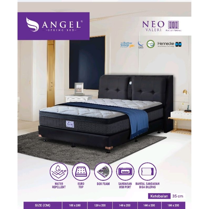Jual SPRINGBED MERK ANGEL TYPE NEO POCKET TEBAL KASUR 35CM UKURAN ...