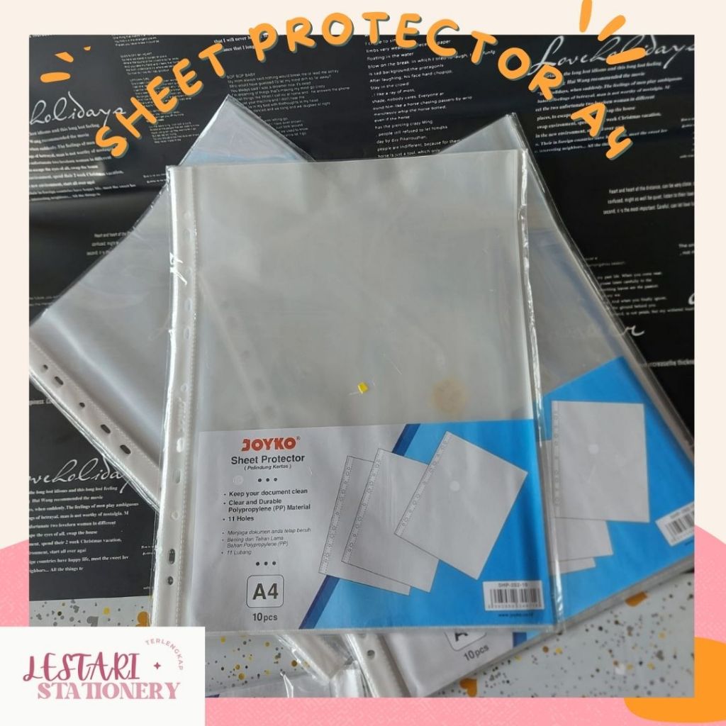 Jual SHEET PROTECTOR A4 JOYKO/SHEET PROTECTOR UKURAN KERTAS / PELINDUNG ...