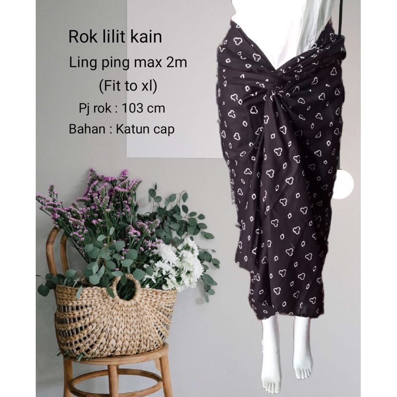 Jual Rok Lilit batik cap asli dan Obi Belt modern By Deeja | Shopee ...