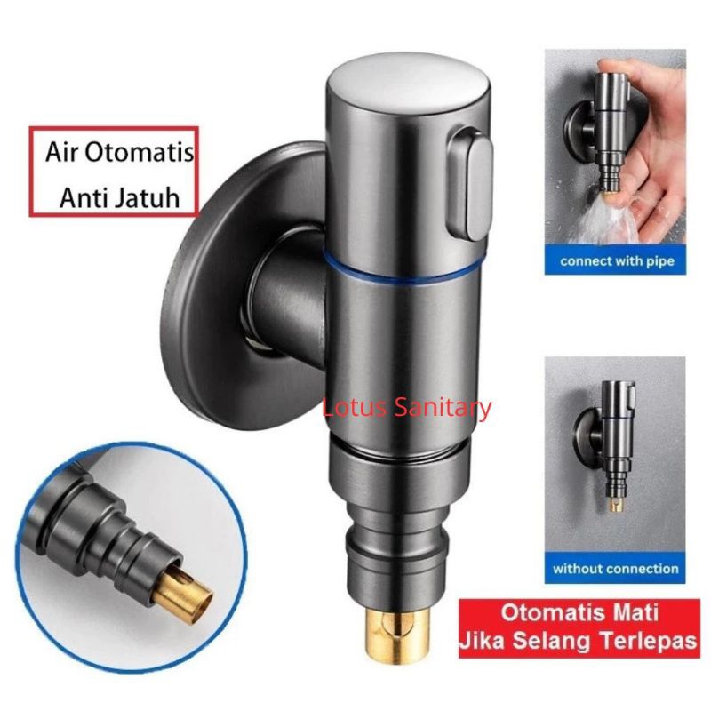 Jual kran air mesin cuci otomatis / keran taman dengan nepel selang ...