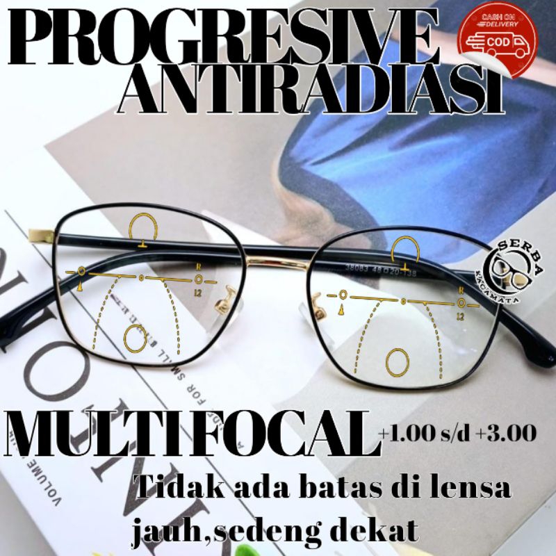 Jual Kacamata Progresif Antiradiasi | Kacamata di bagian gagang lentur ...