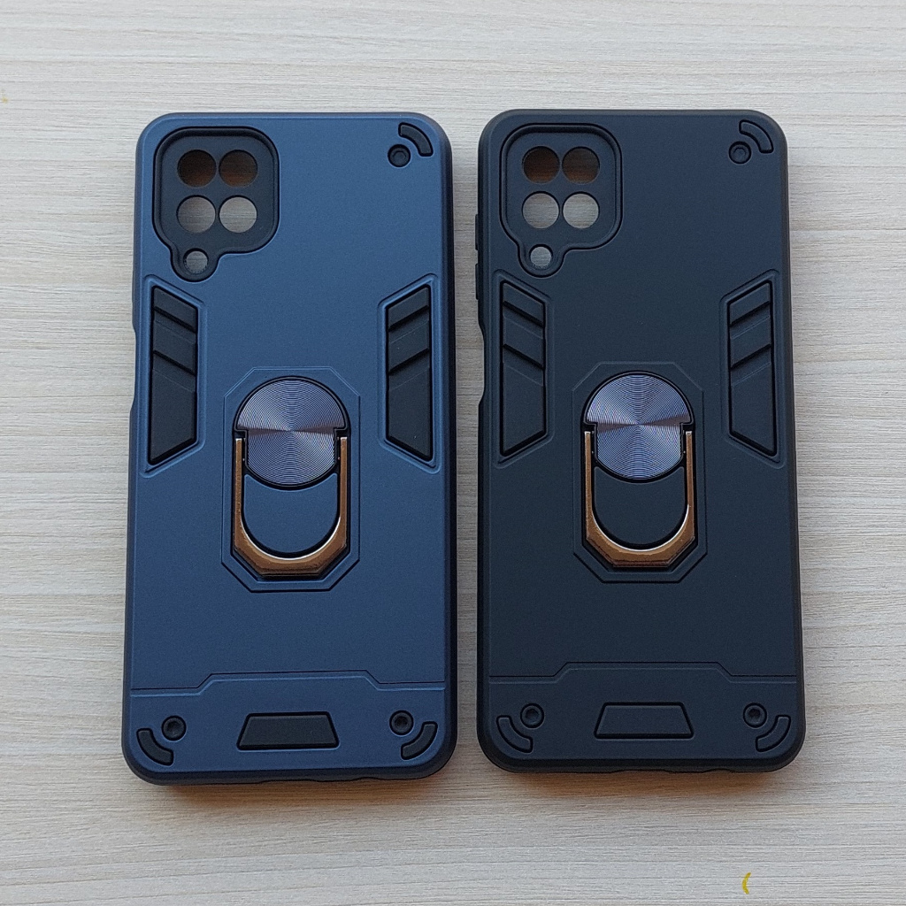 Jual Retro Case Samsung A12 / casing armor back hard ring kickstand ...