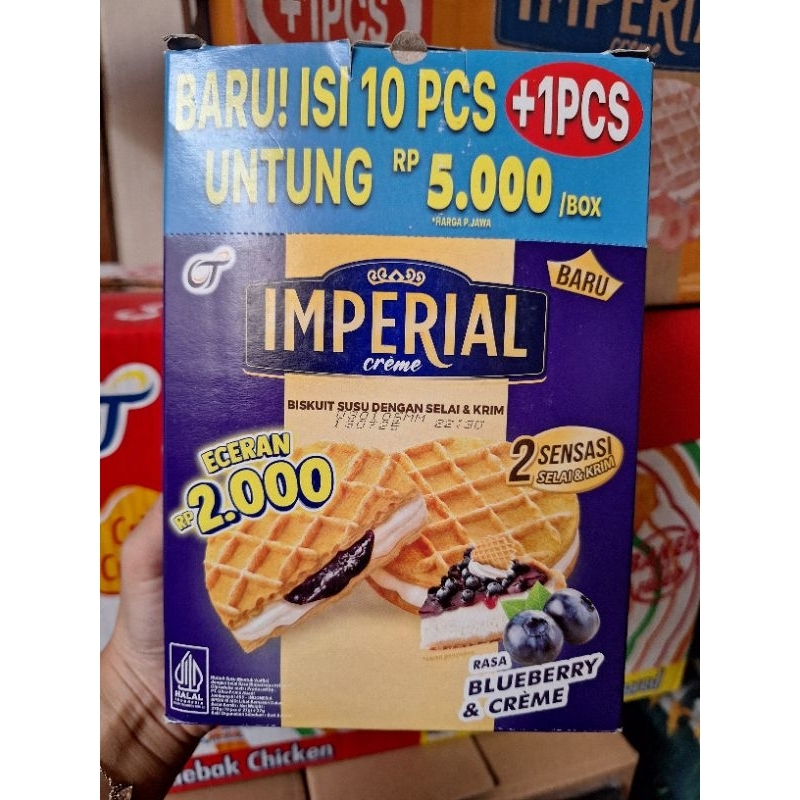 Jual Imperial Creme Rasa Blueberry n creme (1box isi 10+1) | Shopee Indonesia