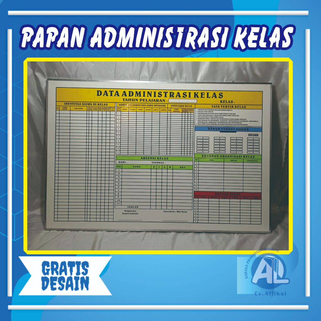Jual PAPAN DATA ADMINISTRASI KELAS SEKOLAH | Shopee Indonesia