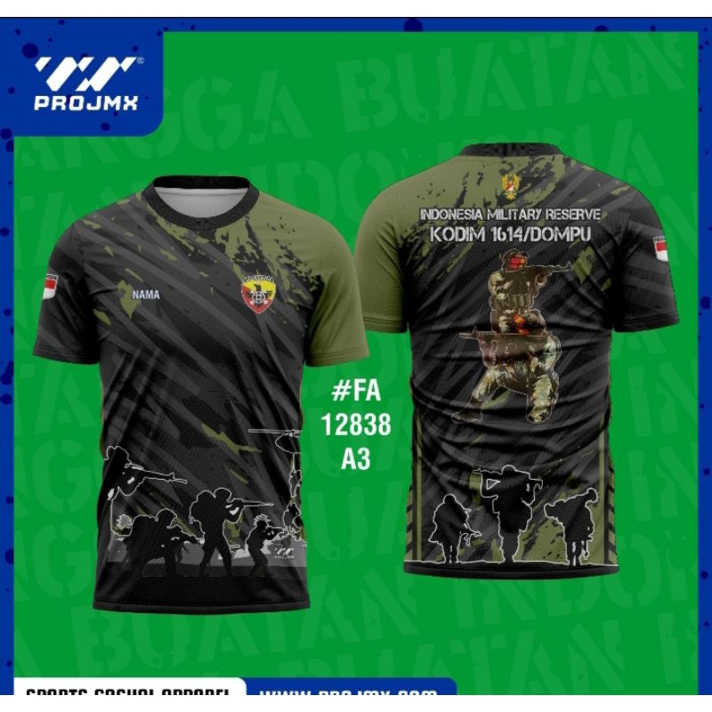 Jual PROJMX - JERSEY FULL PRINTING INDONESIA MILITARY RESERVE (BISA ...
