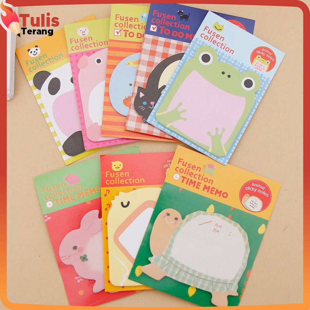 Jual Catatan Memo Note Karakter Animal Lucu Unik Sticky Notes Motif ...