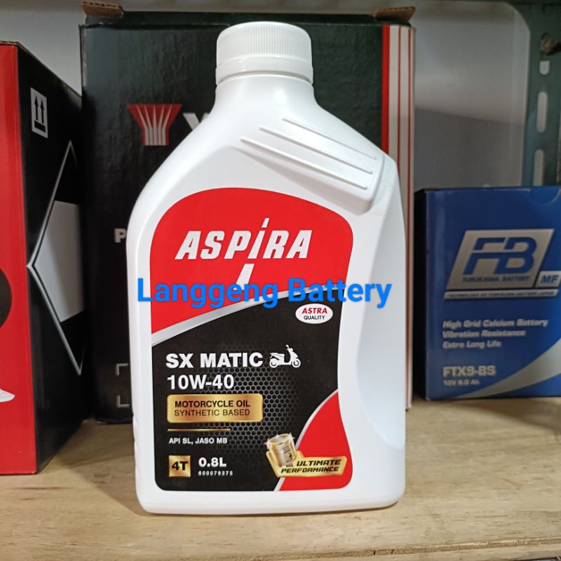 Jual Oli motor Yamaha matic 10W-40 Aspira Oil 0.8L | Shopee Indonesia