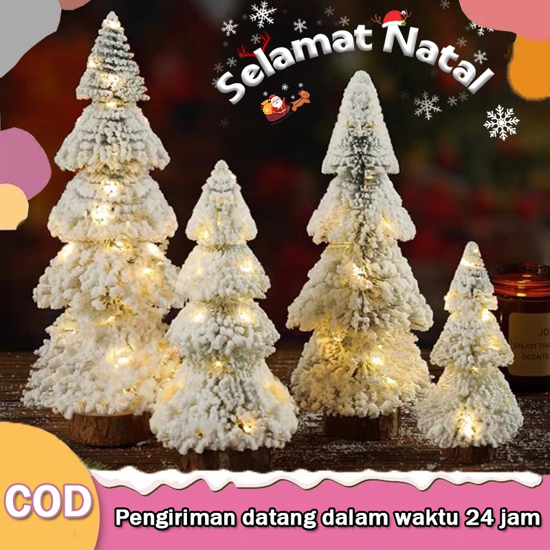 Jual Pohon Natal Tree Pajangan Meja Pohon Cemara Pinus Snow Dekorasi ...
