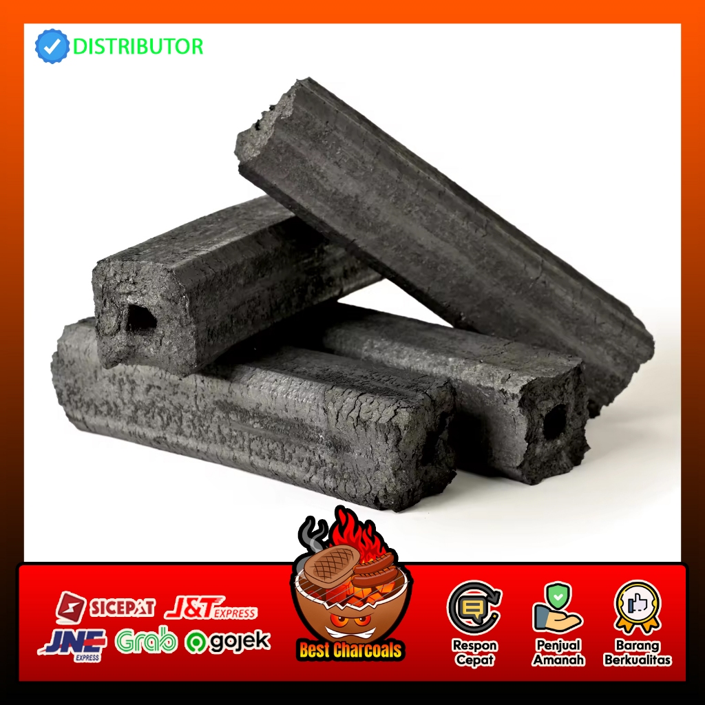 Jual Arang Briket Hexagonal Cube Batok Brongkol Kayu Premium BBQ Ekspor ...