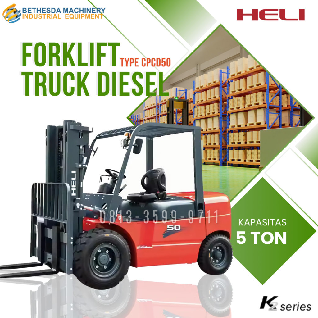 Jual Forklift HELI 5 Ton CPCD50 Diesel Isuzu 5000 Kg | Shopee Indonesia