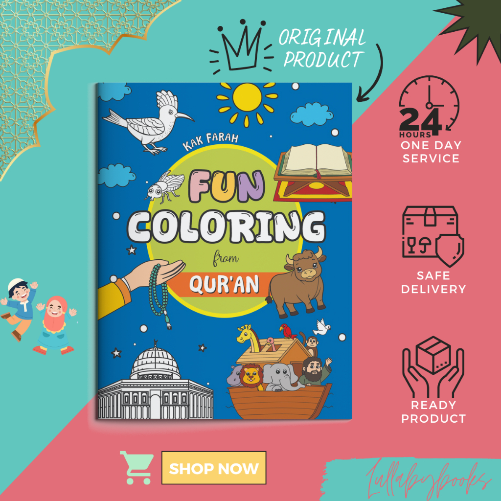 Jual Buku Mewarnai Anak Islami : Fun Coloring From QUR’AN | Shopee ...