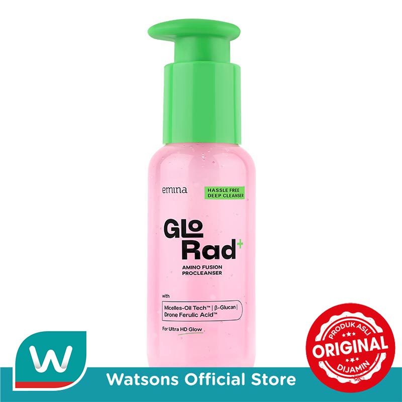 Jual Emina Glo Rad+ Hassle Free Cleanser Amino Fusion ProCleanser 100ml ...