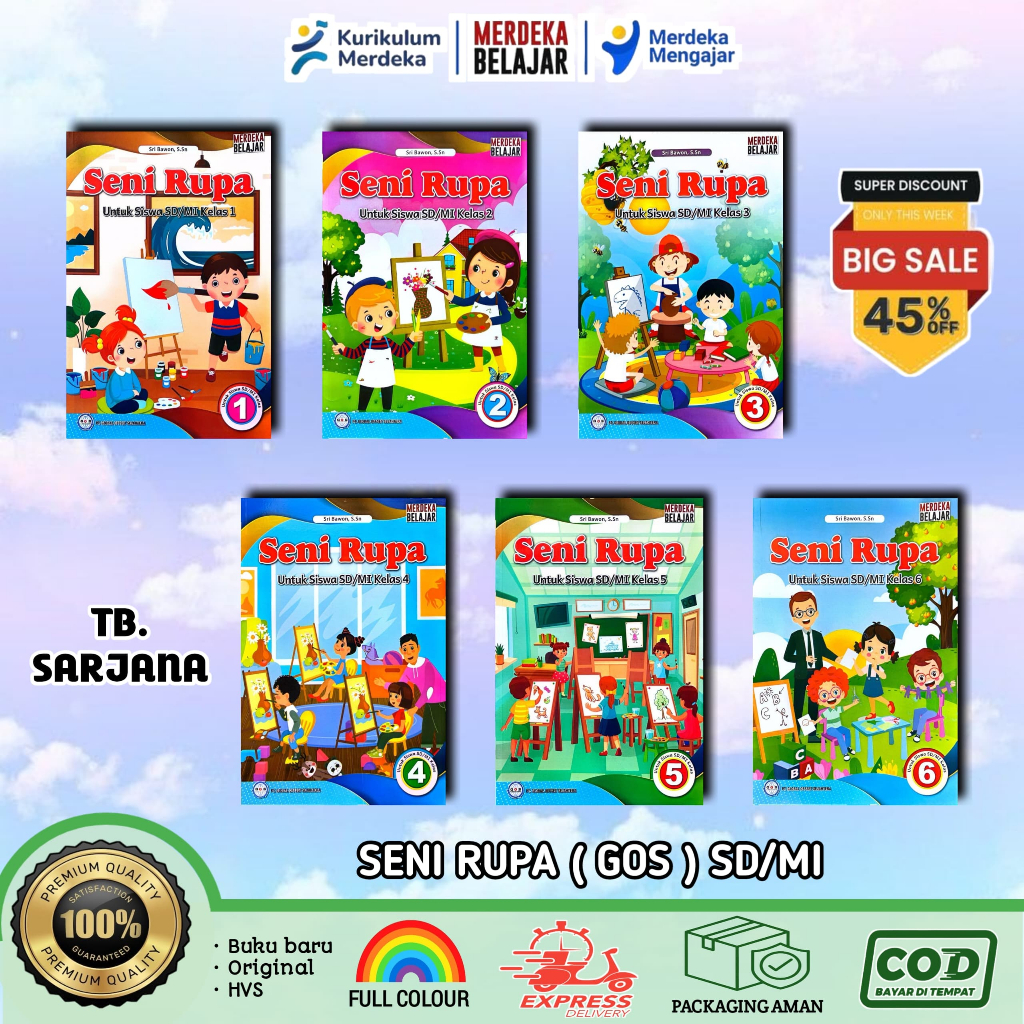 Jual Buku SIswa Pendamping SENI RUPA Kelas 1,2,3,4,5,6 SD Kurikulum Merdeka - Global Offset ...