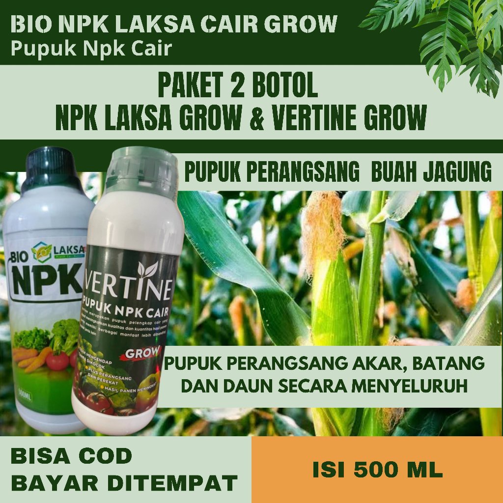 Jual PAKET ISI 2 BOTOL LEBIH HEMAT LEBIH MANFAAT VERTINE & BIO NPK CAIR LAKSA GROW OBAT PELEBAT ...