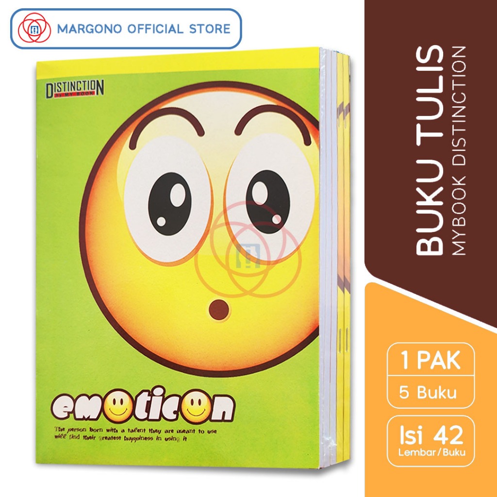 Jual My Book Distinction Buku Tulis Emoticon 42 Lembar Boxy - 5 Buku ...