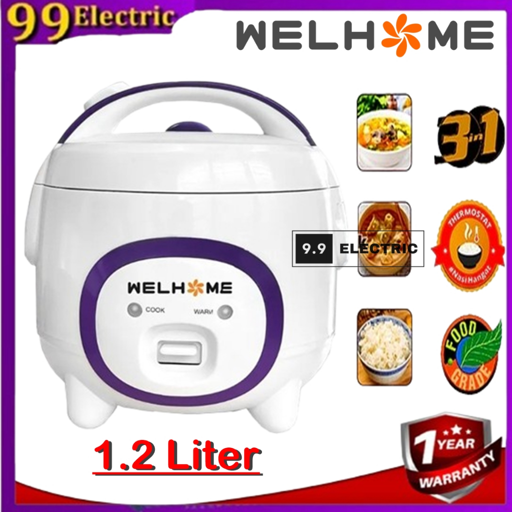 Jual [COD]Rice Cooker 1.2 Liter Welhome Magic Com Penanak Nasi Beras ...
