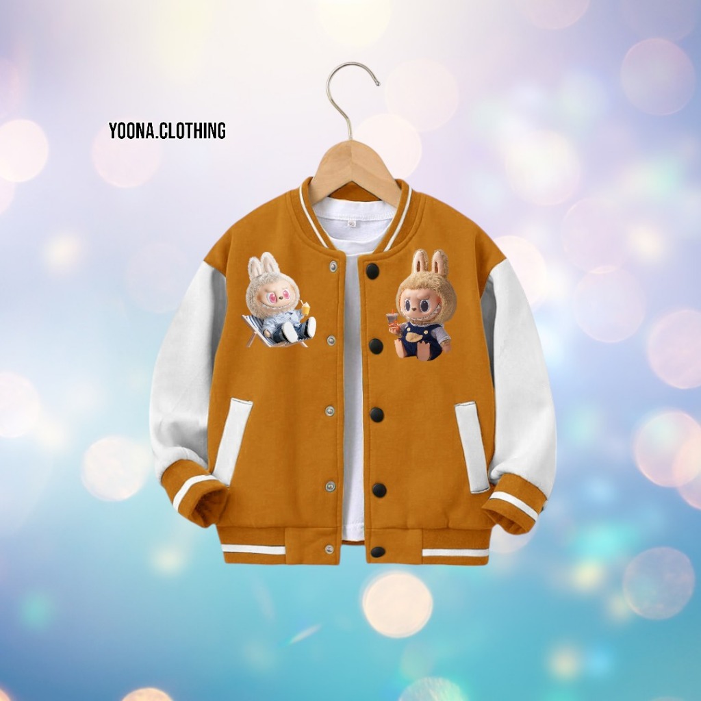 Jual Jaket Varsity Labubu/Jaket Labubu/Jaket Anak Baseball Umur 2 - 12 ...