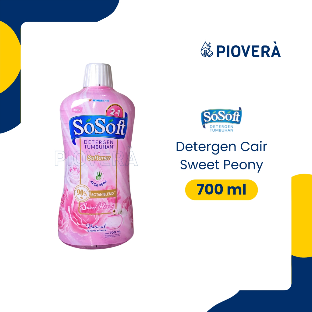 Jual So Soft Deterjen Cair 2in1 Softener Sweet Peony Botol 700 ml ...