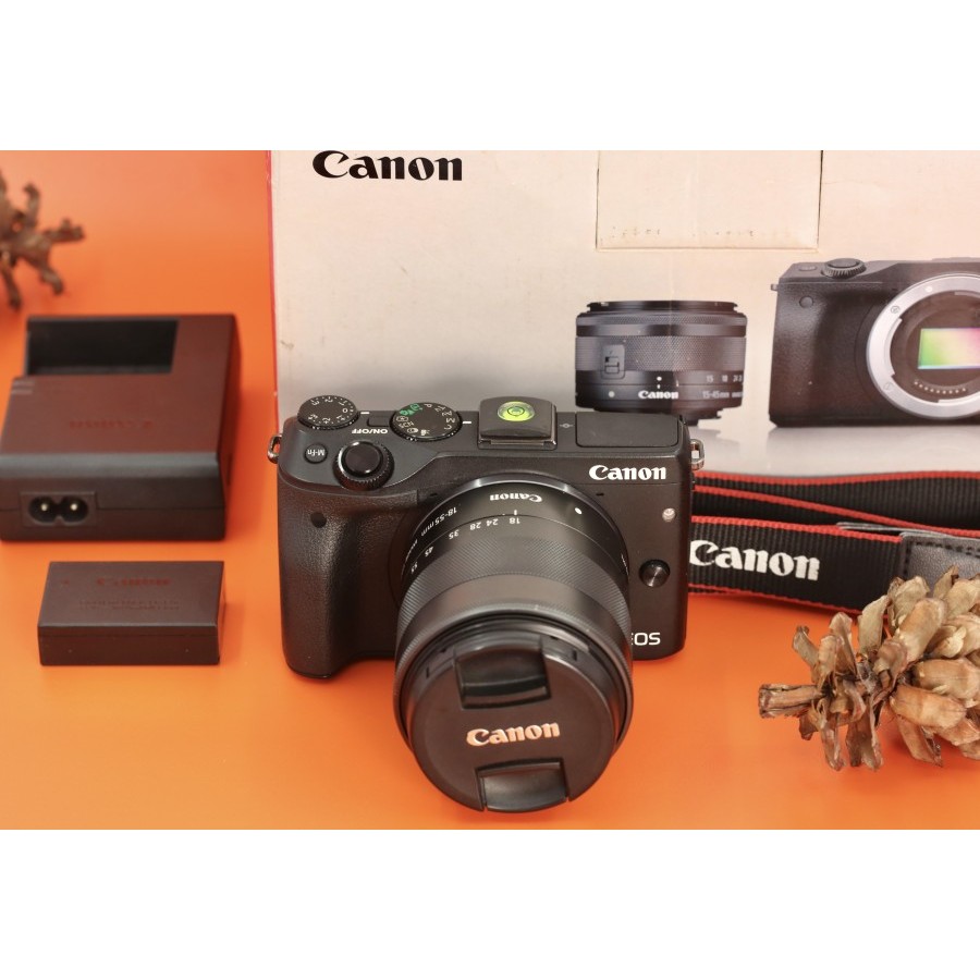 Jual Canon EOS M3 KIT 18-55mm Fullset B287 | Shopee Indonesia