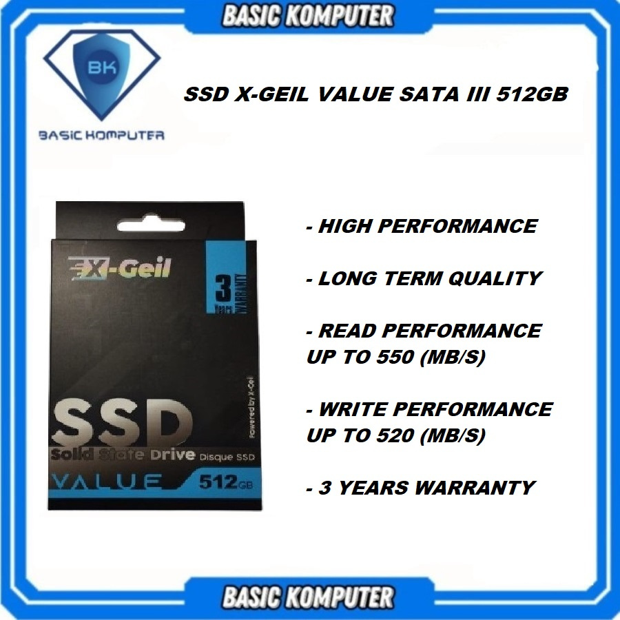 Jual SSD X-GEIL SATA III 512GB GARANSI 3 TAHUN | Shopee Indonesia