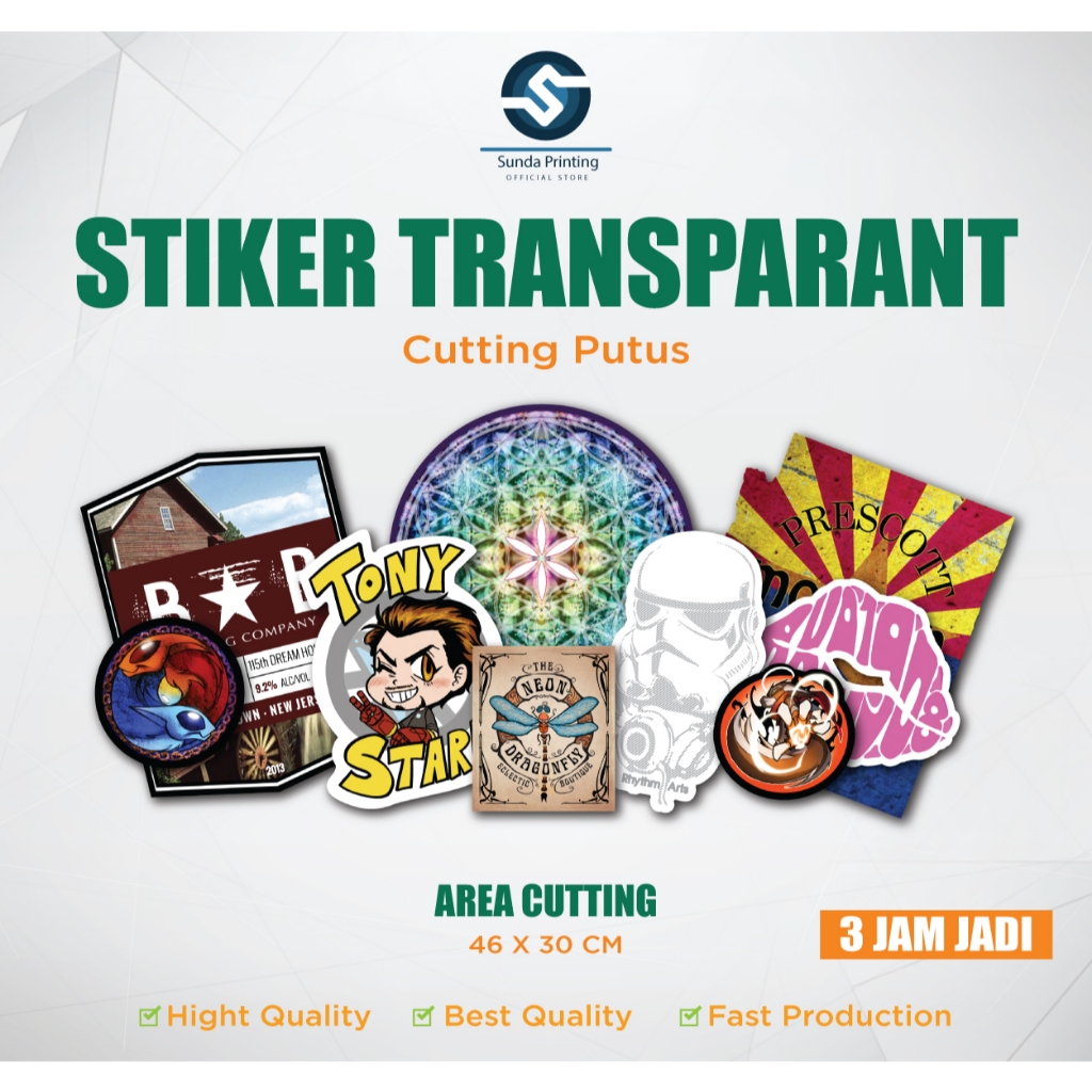 Jual PRINT & CUT STICKER TRANSPARANT A3+ / CETAK STIKER LABEL CUTTING ...