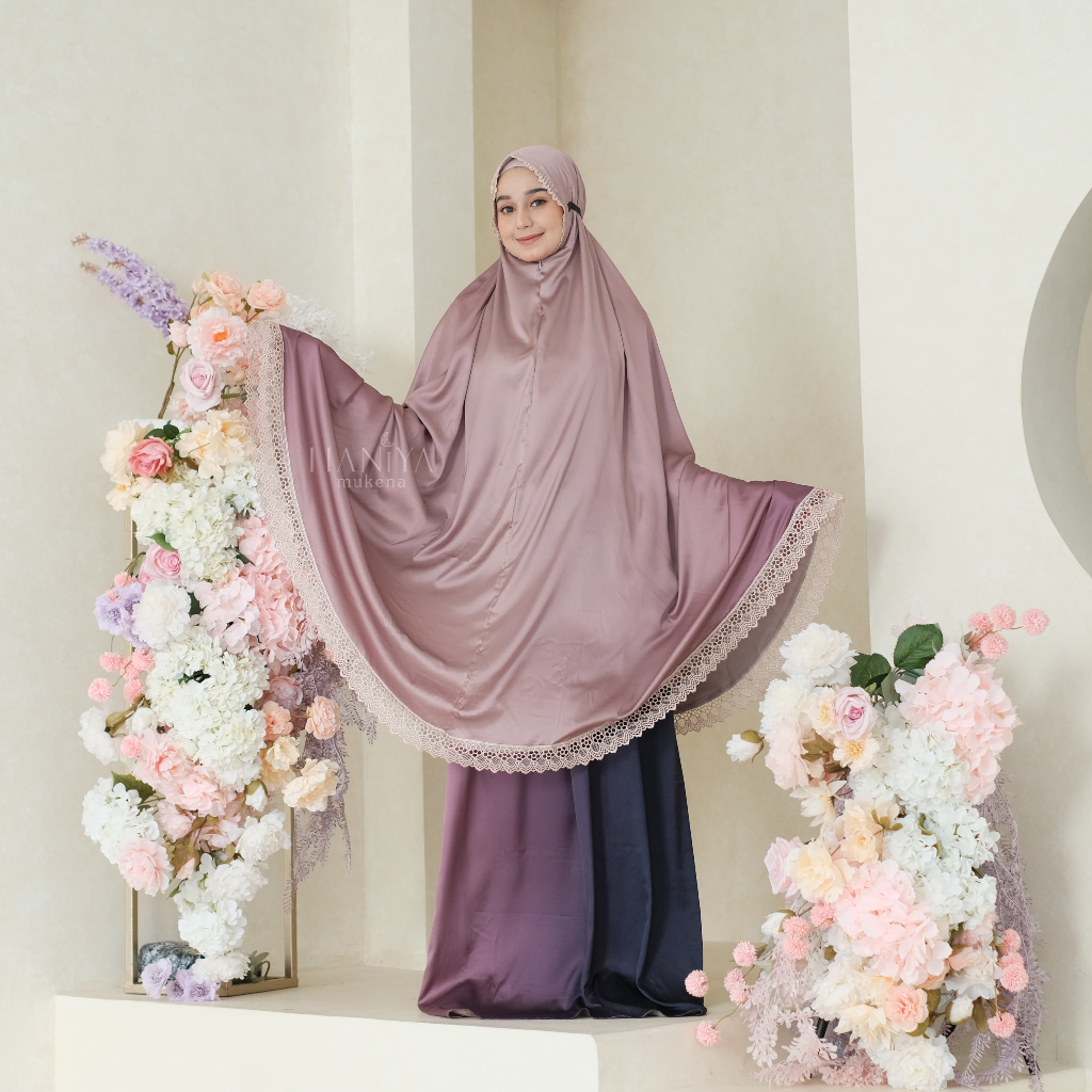 Jual Haniya Mukena - Khalisa Series 2in1 Silk Gradasi Renda Mewah Adem ...