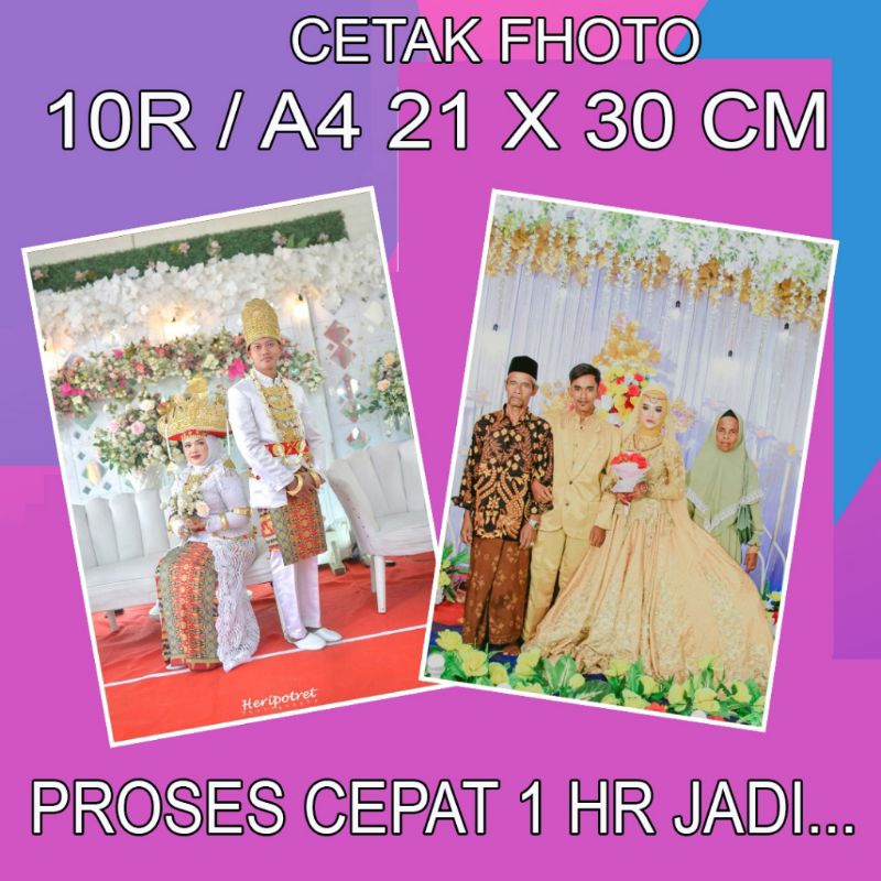 Jual CETAK FOTO 10R/A4 21X30 CM PROSES CEPAT PO 1 HARI JADI | Shopee ...