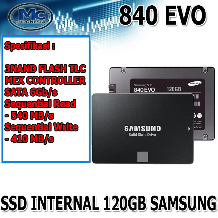 Jual SSD SAMSUNG 750 840 850 EVO 120GB SATA III | Shopee Indonesia