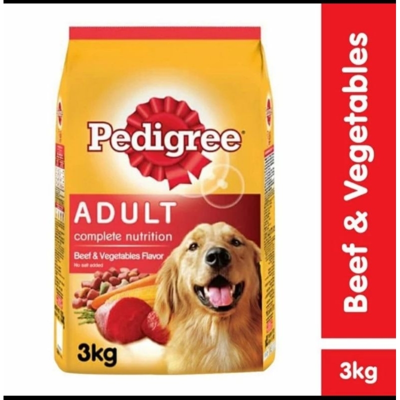 Jual PEDIGREE BEEF AND VEGETABLE 3KG Dry Food for dog | Shopee Indonesia