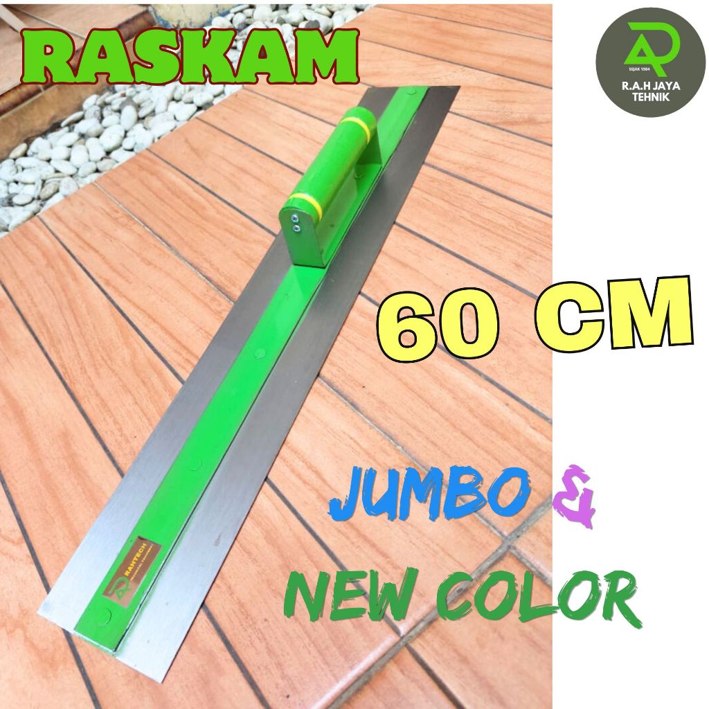 Jual Raskam jumbo panjang 60cm perata acian semen bahan baja | Shopee ...