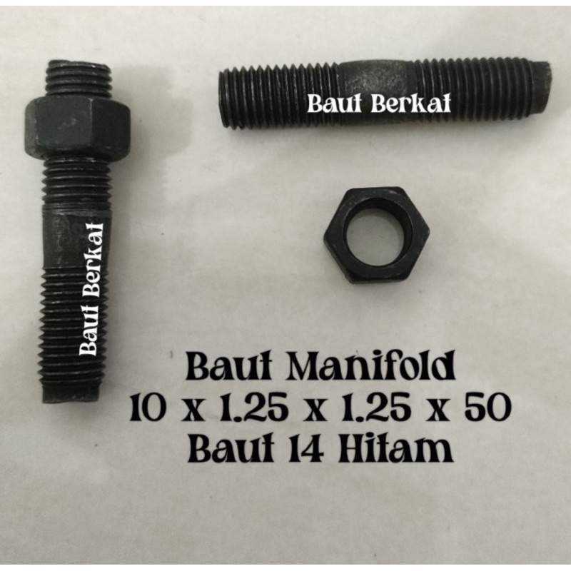 Jual baut tanam manifold 10 x 1.25 x 1.25 x 50 baut manifold 10 x 50 ...