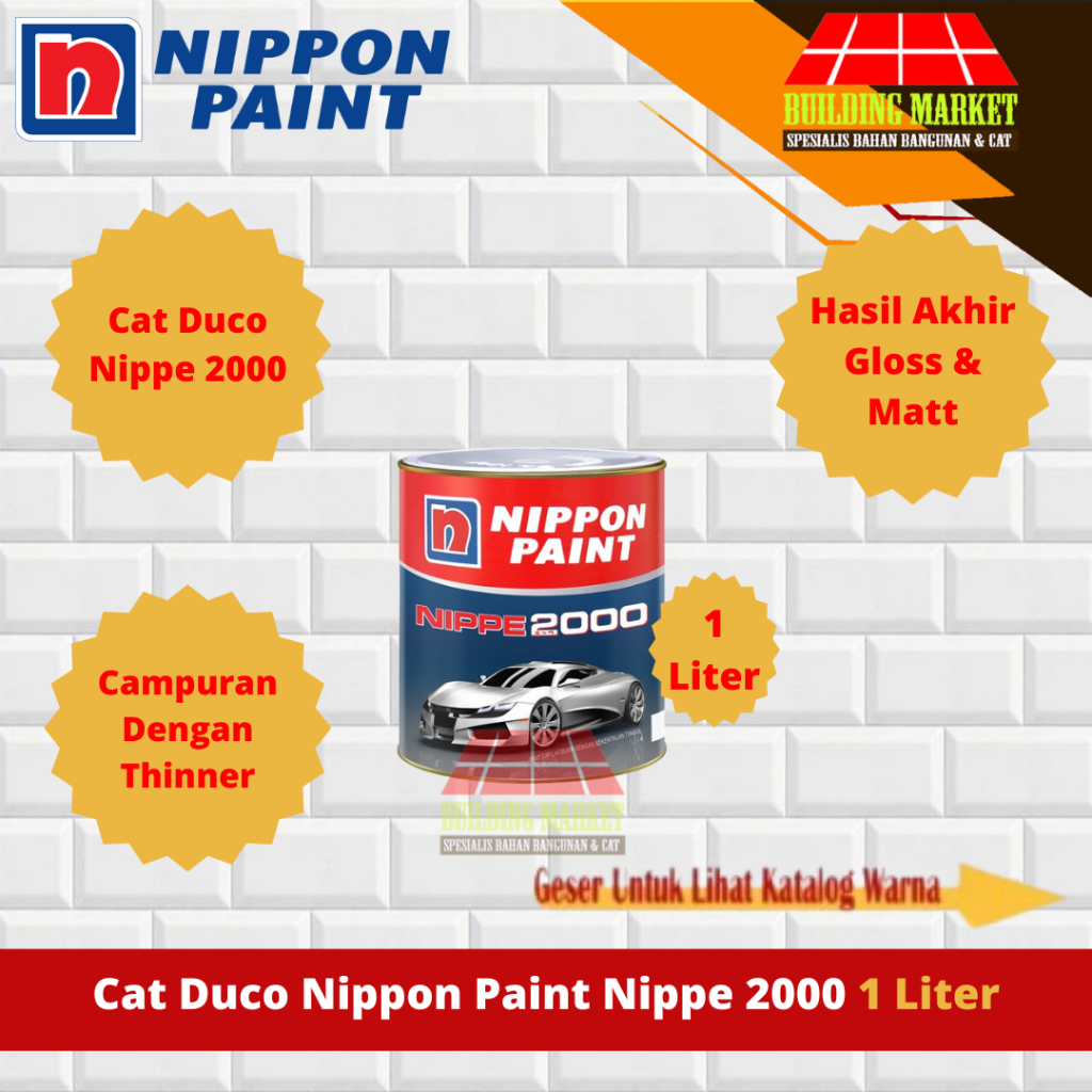 Jual CAT DUCO DUKO MOBIL NIPPON PAINT NIPPE 2000 WARNA STANDAR 1 LITER ...