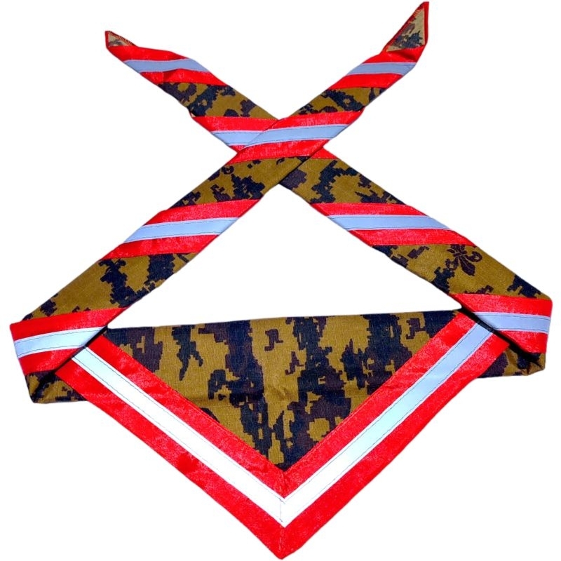 Jual Scraf loreng pramuka lis merah menyala dalam gelap | Shopee Indonesia